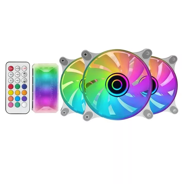 MARS GAMING MF-3D KIT 3 X12CM INFINITE MIRROR FAN WHITE
